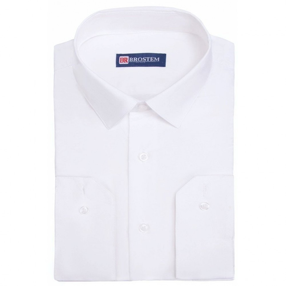 Сорочка подростковая длинный рукав размер 36/158-164(XXS)-41/176-182(XL) цвет белый Brostem арт ...